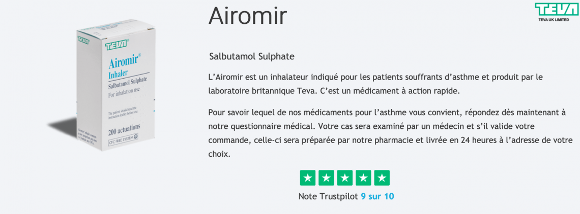 Airomir Avis et Prix - Un Médicament Sans Ordonnance ? Asthme